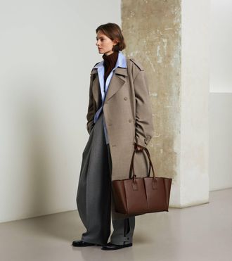 Le Tanneur Grand sac cabas Elena en cuir grain&eacute;