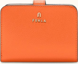 Furla Camelia Kompaktes Portemonnaie S Paprika Strukturiertes Leder Damen