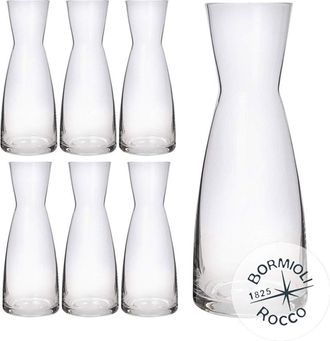 Bormioli Rocco Rocco Bormioli Ypsilon Star Glass Karaffe, transparent, 1 Liter, 6 Stück