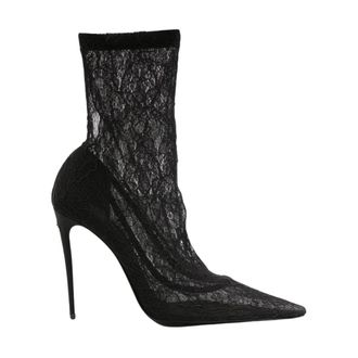 Dolce & Gabbana Schn&uuml;rstiefeletten - - Shoes - Damen - Schwarzk - 40 EU