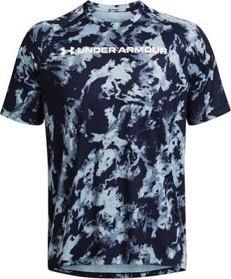 Under Armour Tech ABC Camo T-shirt &agrave; manches courtes pour homme, Bleu marine/blanc (410), S