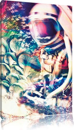 Pixxprint Space trippin Bild, Gr&ouml;&szlig;e: 120x80cm, Leinwandbild, fertig gespannt, Wandbild, Dekoration, Kunstdruck, kein Poster