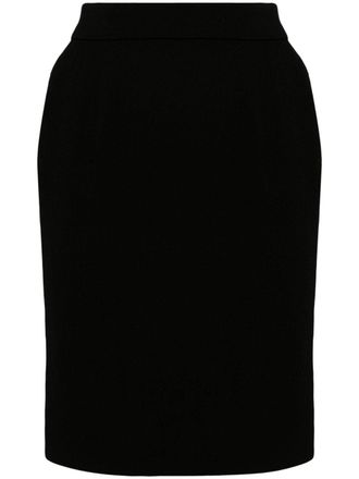 Chanel jupe à boutonnière devant (années 1990) - Noir