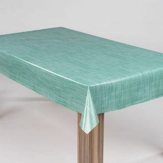 Laro Wachstuch-Tischdecke Abwaschbar Garten-Tischdecke Wachstischdecke PVC Plastik-Tischdecken Eckig Meterware Wasserabweisend Abwischbar |70|, Muster:Lein