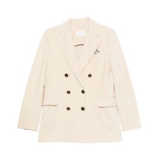 Circolo 1901 Cord-Sakko mit Doppelreiher - - Jackets - Damen - Wei&szlig; - XS