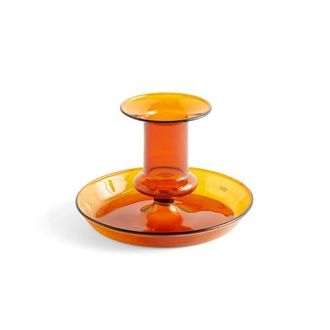 HAY Flare Kerzenhalter Glas Bernsteinfarben, Maße: 11cm x 7,5cm, 507952