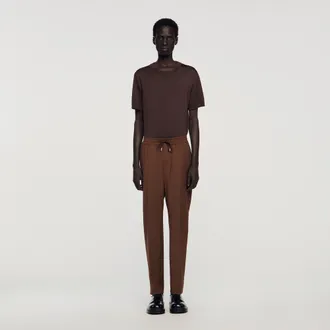 Sandro Pantalon droit &eacute;lastiqu&eacute;