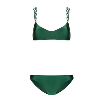 Zimmermann Femme, Maillots de bain, Vert, Taille: 42 FR Ensemble bikini vert August Diamond