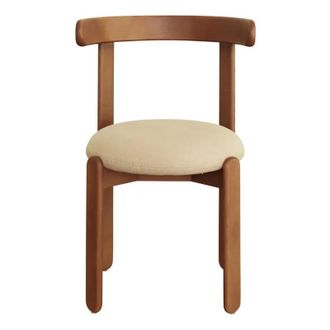 Gabrielle Paris Chaise Lilas en bois, assise en lin Gabrielle Paris