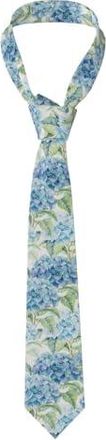 Generic Cravate Pour Homme Fleur DHortensia Bleue Fine Tie Confortable Cravates Homme Pour F&ecirc;te Travail L&Eacute;cole