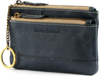 Bruno Banani Leder Schl&uuml;sselm&auml;ppchen Key Case Black schwarz