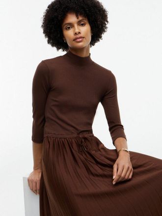Tommy Hilfiger Midikleid SLIM 5X2 RIB MIX MIDI DRS Kunstfaser, slim fit, figurbetont, in gerippter Struktur