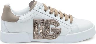 Dolce & Gabbana Femme, Chaussures, Blanc, Taille: 39 EU Baskets Portofino