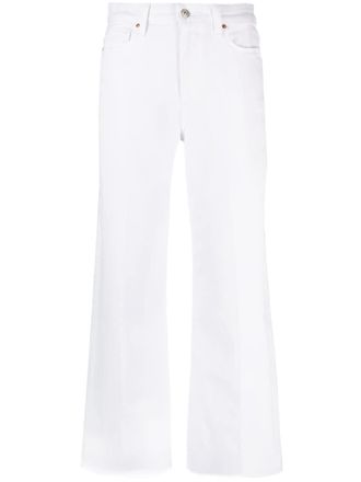 Paige Jeans mit hohem Bund - Wei&szlig;
