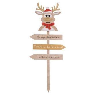 F&eacute;&eacute;ric Lights & Christmas Feeric Lights et Christmas - Pancarte Renne en Bois 120cm