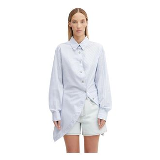 Andersson Bell Chemises &agrave; rayures torsad&eacute;es - Femme - Blouses et Chemises - Bleu - Taille: 36 FR