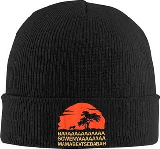 Generic Chapeau pour Homme, BAAA SOWENYAAA Bonnets de tuque de Lion Roi Africain en Tricot Unissex Adult Street Y2K Warm Caps Cadeau Winter Kpop Graphic Bonne