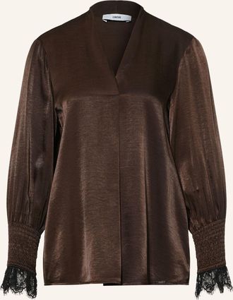 Cinque Cinque Blusenshirt Cipria Mit Spitze braun