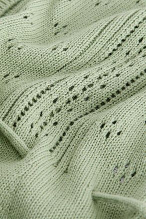 Next Strickjacke Weste mit kurzen &Auml;rmeln, Lochmuster + Bindedetail (1-tlg)