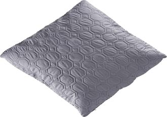 Ibena Nancy Kissenhülle 50x50 cm - Doppelpack Kissenbezüge dunkelgrau ohne Fülling, Zierkissen mit schönem Steppmuster, 2er Set mit verdeckten Reißverschlüs