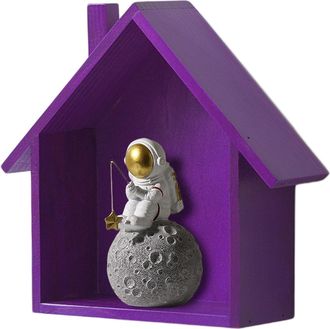 Generico House Shaped Box, 25 x 8 x 24 cm, rustikale h&ouml;lzerne Wandaufbewahrung, multifunktionales Design f&uuml;r das Bauernhaus, Heimschild, kleines Nursery-Schild