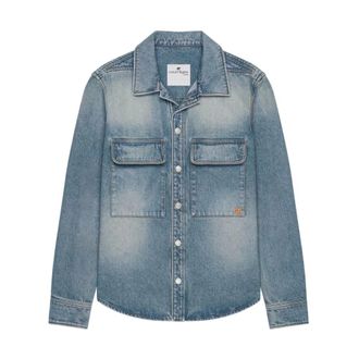 Courr&egrave;ges Homme, Chemises, Bleu, Taille: XL Chemise en denim Workwear