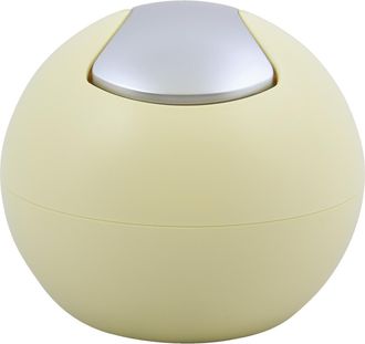 Spirella Kosmetikeimer 1 Liter Abfalleimer Schwingdeckeleimer Tischabfalleimer Bowl Gelb matt, Kunststoff, Jaune Mat