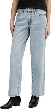 DKNY Dkny, Femme, Jeans, Bleu, Taille: W28 Jean Droit Relax Coupe Mi-Haute