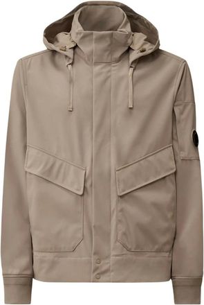 C.P. Company C.p. Company, Homme, Vestes, Gris, Taille: S Veste &agrave; capuche avec d&eacute;tail de lentille