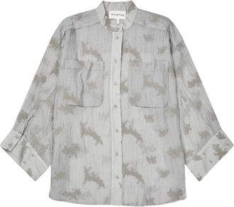 Munthe Fortunato Top - Femme - Blouses et Chemises - Gris - Taille: 34 FR