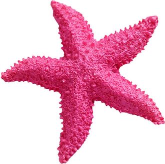 Cheerlife 2 Stück Künstlich Seesterne Heim Deko Badezimmer Mittelmeer Fisch Tank Landschaft Ornamente Aquarium zum Dekorieren & Basteln DIY Pink 8cm