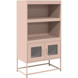 vidaXL Highboard Rosa 68x39x123 cm Stahl - Vidaxl