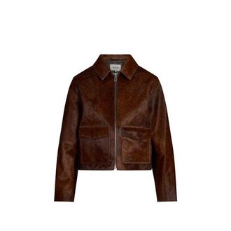 Saison 1865 Veste courte Bumiu en cuir poulain