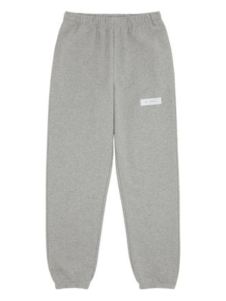 Maison Margiela pantalon de jogging &agrave; d&eacute;tail d&eacute;tiquette - Gris