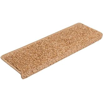 vidaXL Tapis descalier 20 pi&egrave;ces 65 x 21 x 4 cm Beige Bord rectangulaire vidaXL