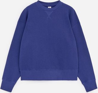 Arket Lockeres Sweatshirt Aus Frottee -Blau