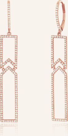 Leaf Ohrh&auml;nger Unique Aus 18 Karat Ros&eacute;bgold Mit Diamanten rosegold