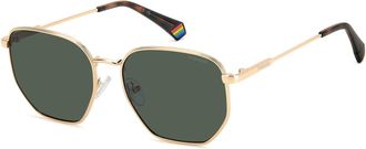 Polaroid Sonnenbrille PLD 6214/S/X GOLD COPPER (GREEN POLARIZED) 56/145/17 STAINLESS STEEL FÜR UNISEX ERWACHSENE, Gold Kupfer, 56