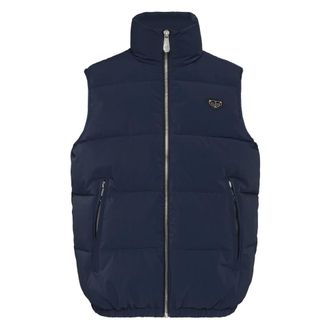 Philipp Plein Homme, Vestes, Bleu, Taille: 2XL Nylon Down Jacket Vest
