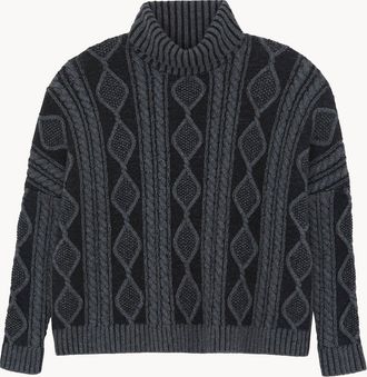 Kujten Pull col roulé cachemire torsadé, 4 fils - Pull Tibbu