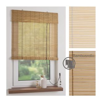 Liedeco Bambus-Rollo 60 x 160 cm, kirschbaum