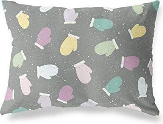 Bonamaison Le Jardin du Lin Kissen Zierkissenbezug Zufälliges Muster Kissenbezug, Weich Bequem, Für Zuhause Autos Büro Sofa Wohnzimmer Couch Schlafzimmer Dekor, 