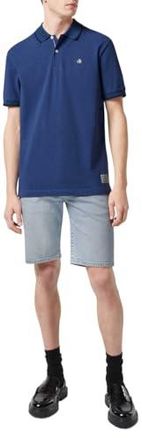 Scotch & Soda Logo Polo Shirt, Atlantic Blue Melange, XL Hommes
