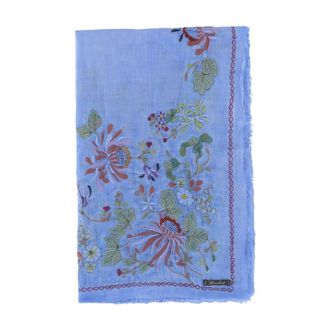 Faliero Sarti Femme, Accessoires, Bleu, Taille: ONE Size Gerbera Scarf