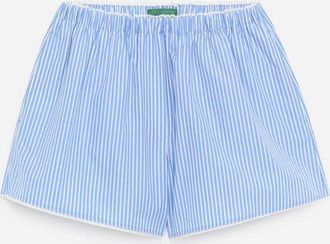 Arket Und Laila Gohar Shorts Mit Spitzenborte -Blau