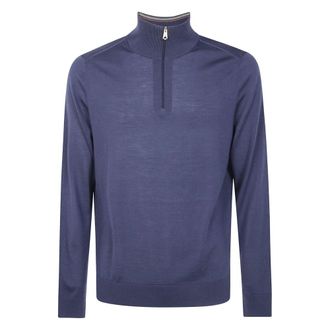 Paul Smith Pullover mit Rei&szlig;verschluss - - Knitwear - Herren - Blau - M