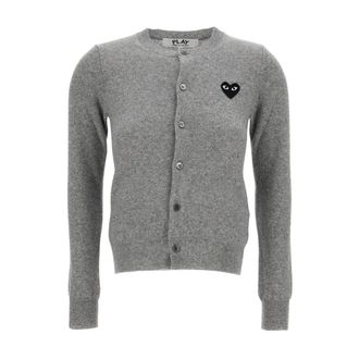 Comme Des Gar&ccedil;ons Rundhalsausschnitt-Strickjacke - - Knitwear - Damen - Grau - M