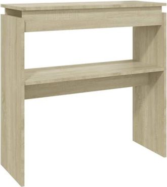 vidaXL Table Console, Bout de Canapé, Table dAppoint, Meuble de Salon Salle de Séjour Entrée Couloir, Chêne Sonoma 80x30x80 cm Bois dIngénierie