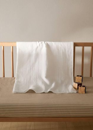Mango Lange en gaze de coton textur&eacute; pour enfant blanc - Home - Taille unique - MANGO HOME
