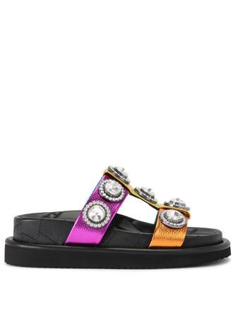 Kurt Geiger sandales Orson Crystal en cuir - Rose